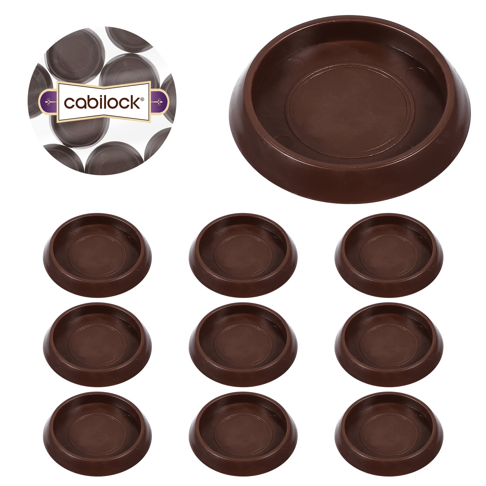 10pcs Round Furniture Castor Cups Non Slip Furniture Coasters Leg Floor ...