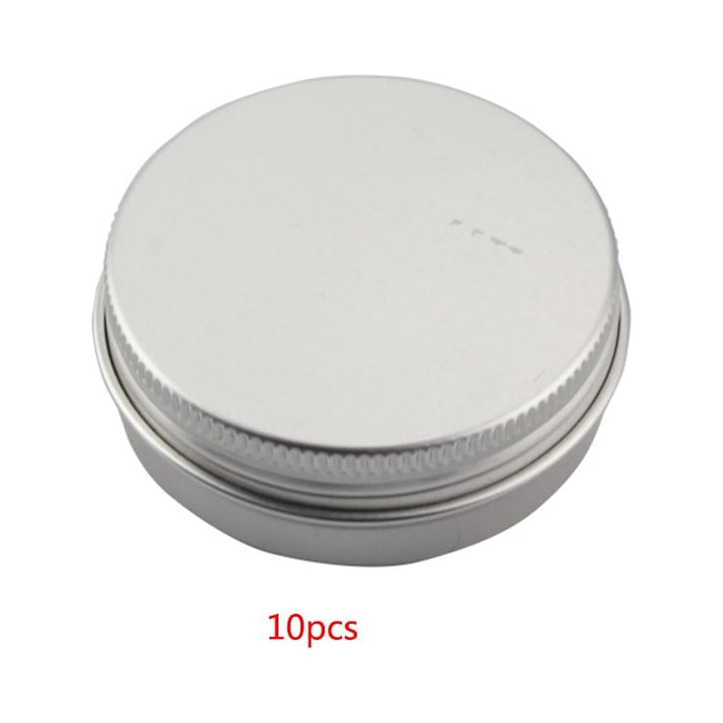 10pcs Round Metal Tea Leaf Box Screw Top Aluminum Cosmetics Sample ...