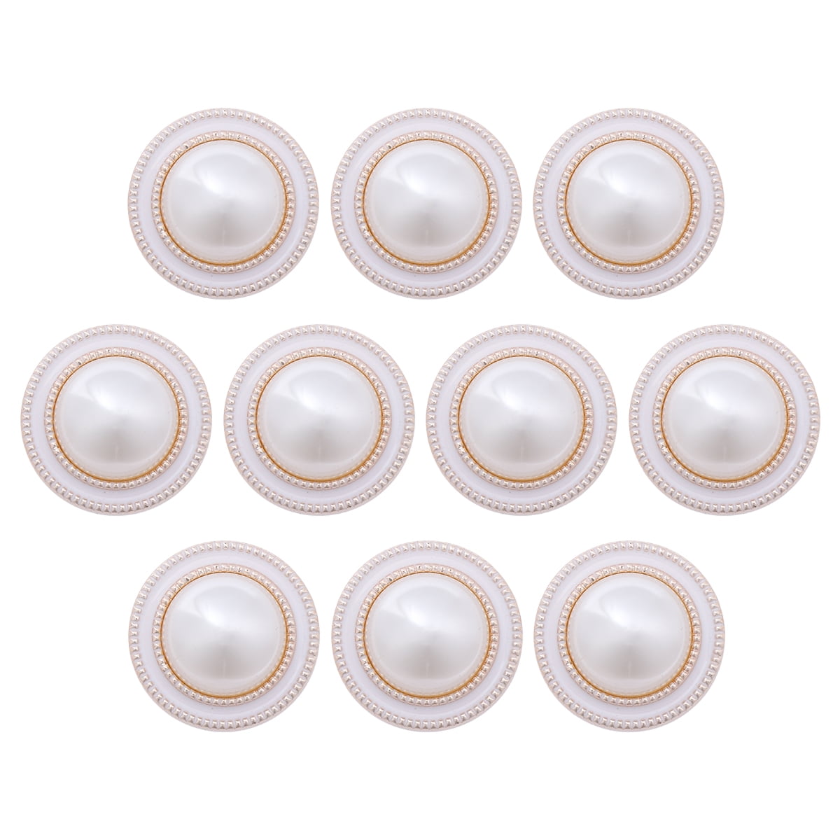 10pcs Round Shaped Button Pearl Handcraft Tools Coat Clothes Button DIY ...