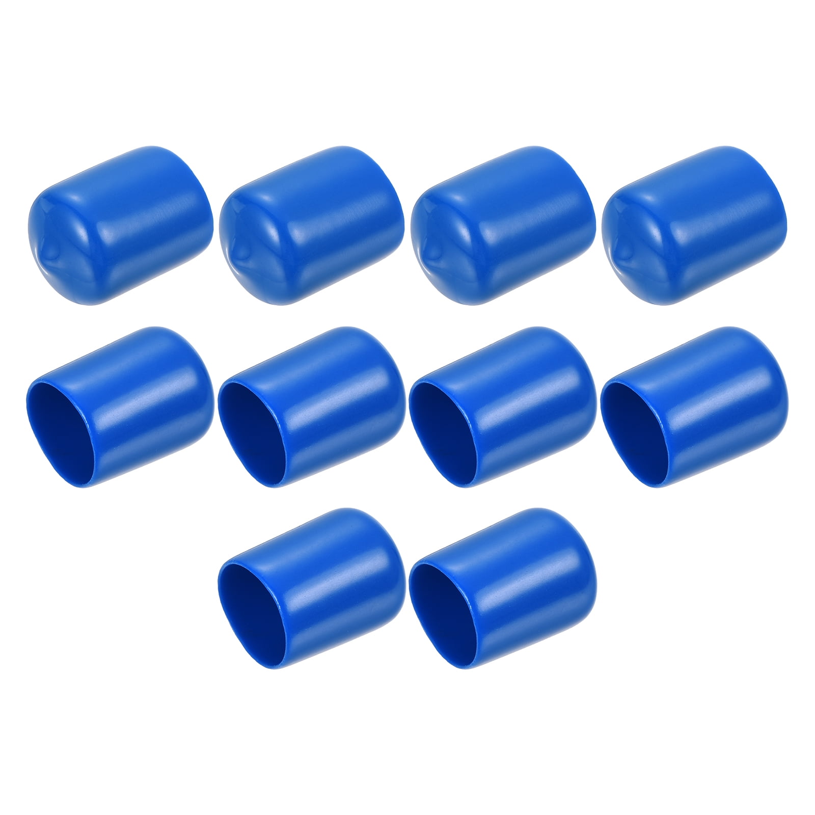10pcs Rubber End Caps 16mm ID Vinyl Round End Cap Cover Screw Thread ...