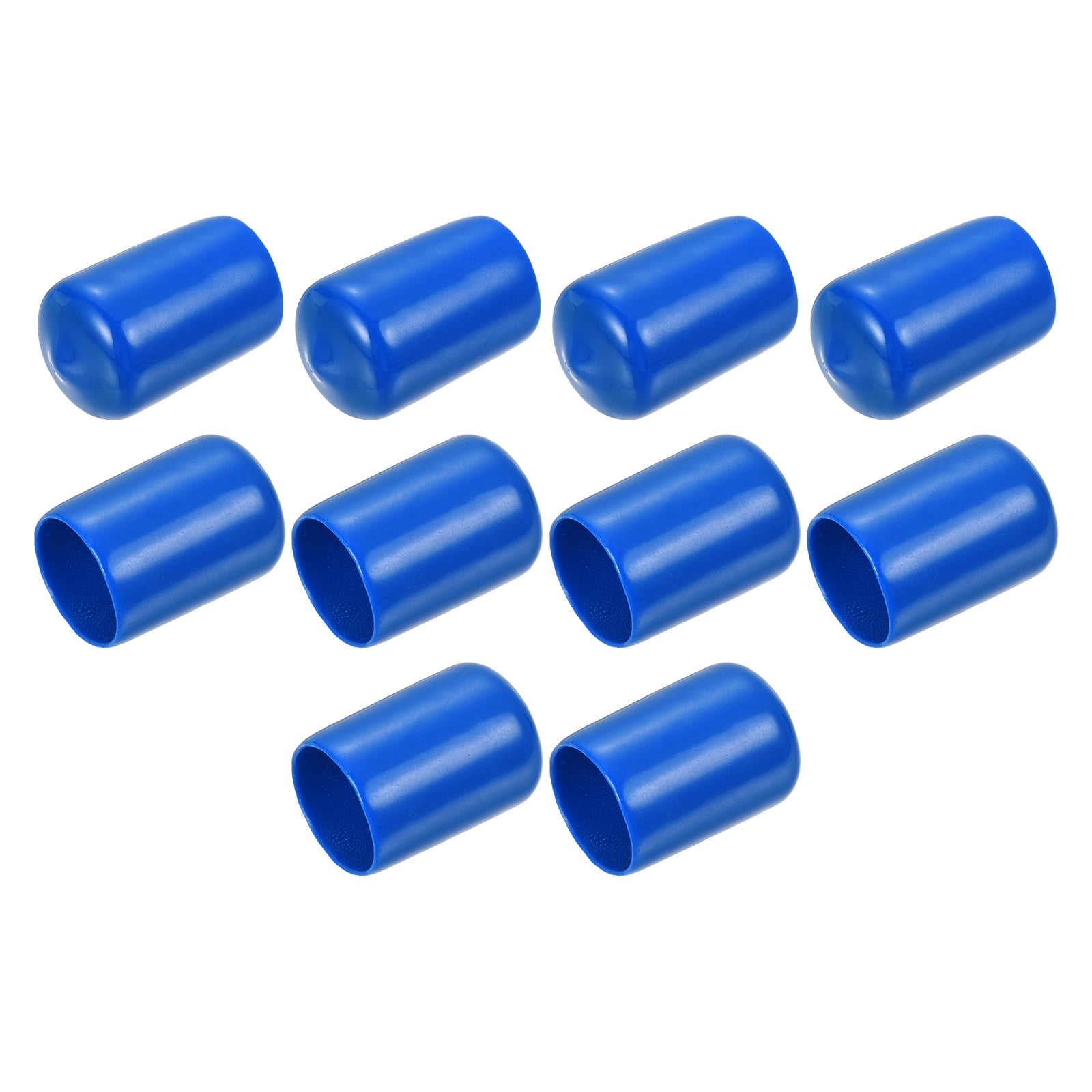 10pcs Rubber End Caps 18mm ID Vinyl Round End Cap Cover Screw Thread ...
