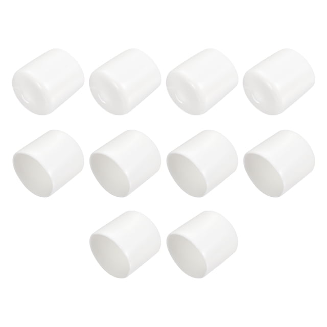 10pcs Rubber End Caps 25mm ID Vinyl Round End Cap Cover Screw Thread ...