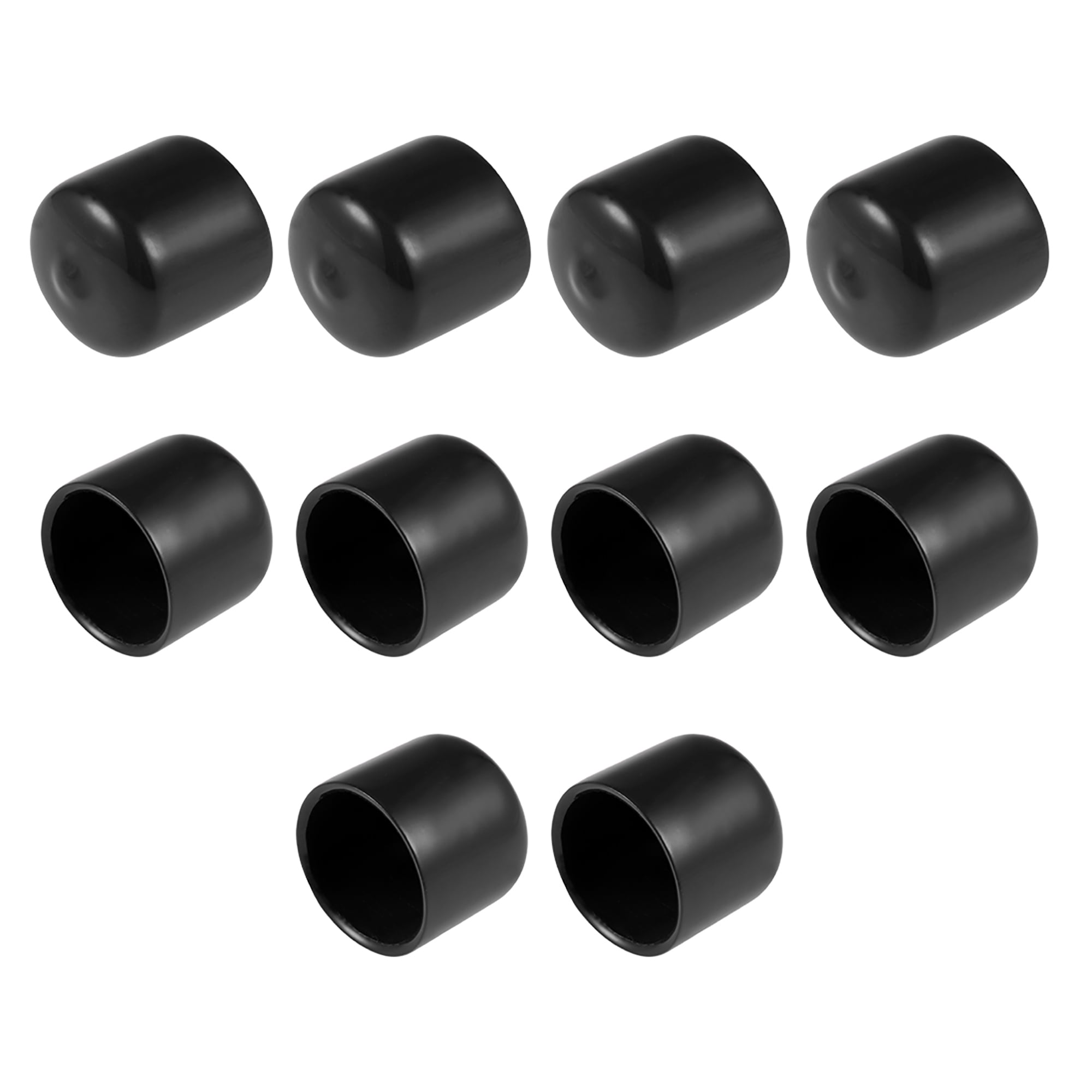10pcs Rubber End Caps, 7/8-inch ID Round End Cap Cover Flexible Screw ...