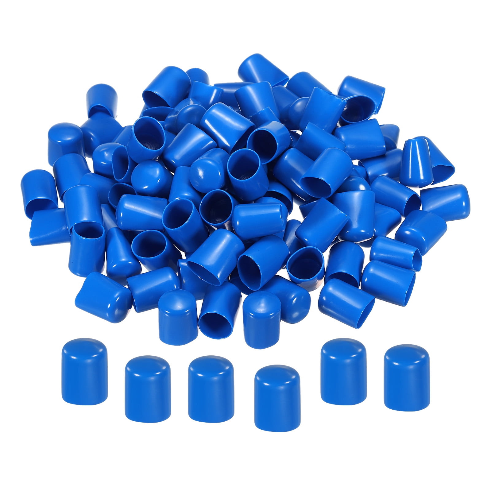 Uxcell 200Pcs Rubber End Caps Cover 2mm Vinyl Screw Thread Protector ...