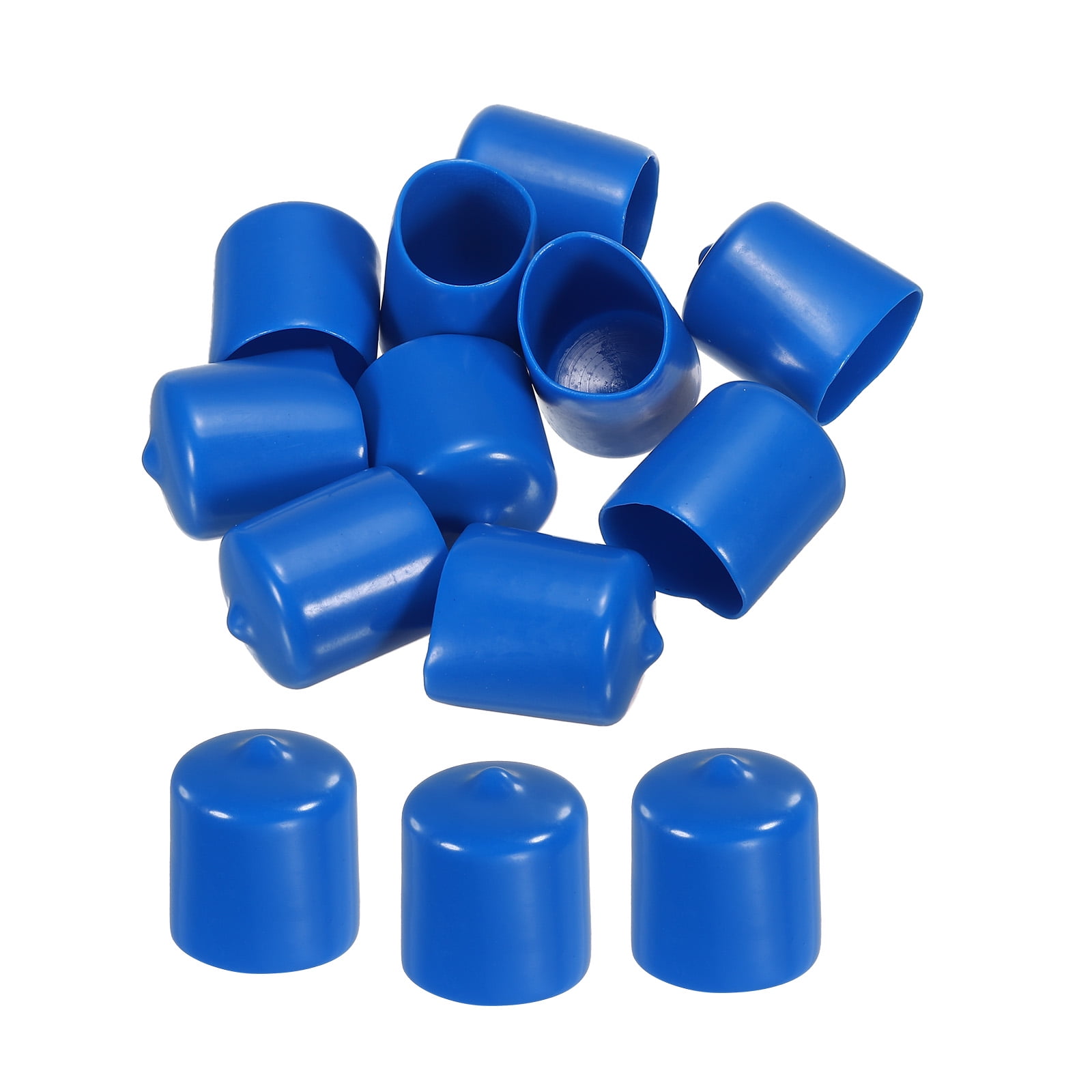 10pcs Rubber End Caps Cover 23mm Vinyl Screw Thread Protector Round PVC ...