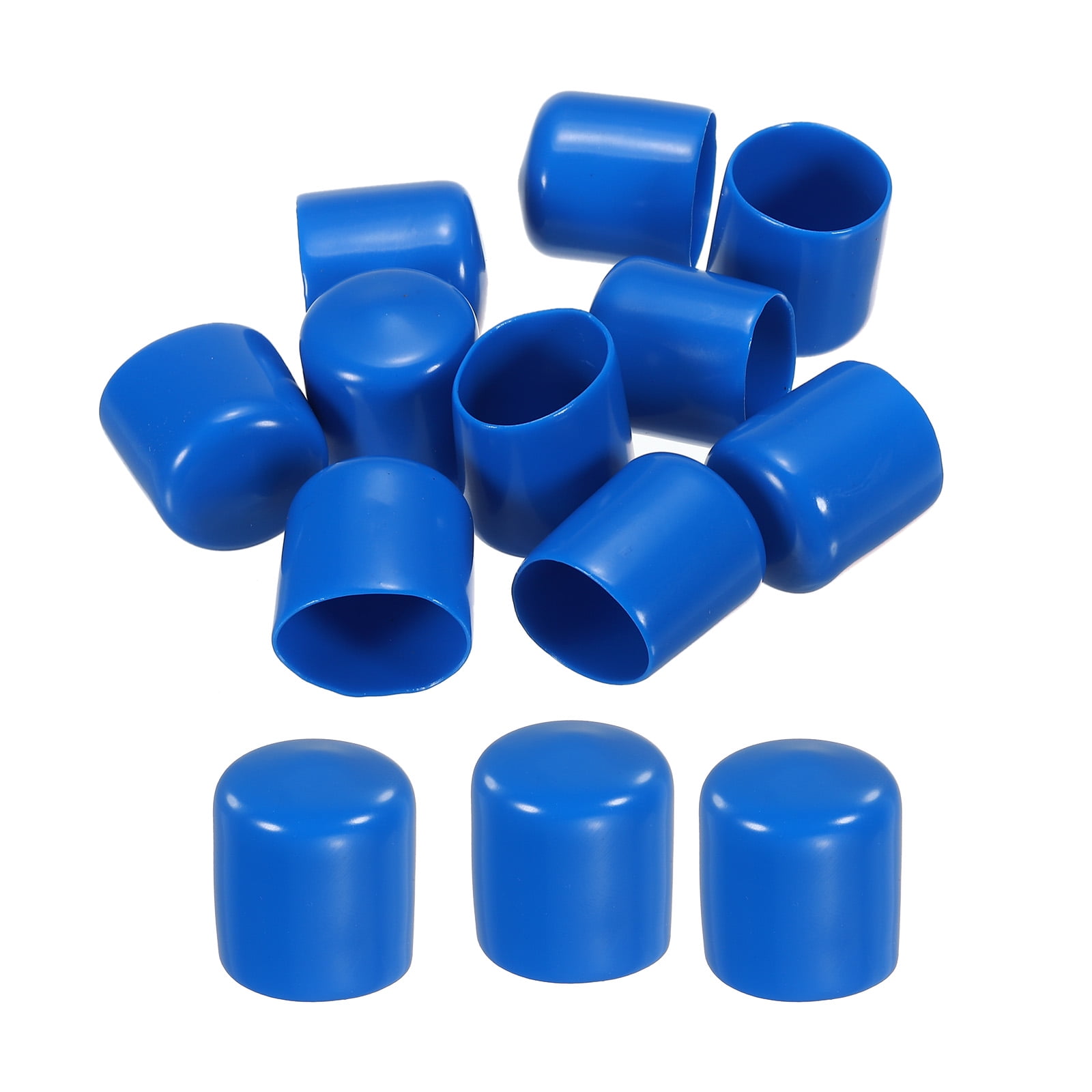 10pcs Rubber End Caps Cover 24mm Vinyl Screw Thread Protector Round PVC ...
