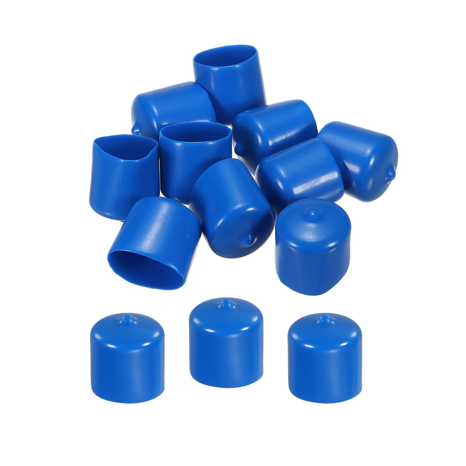 10pcs Rubber End Caps Cover 27mm Vinyl Screw Thread Protector Round PVC ...