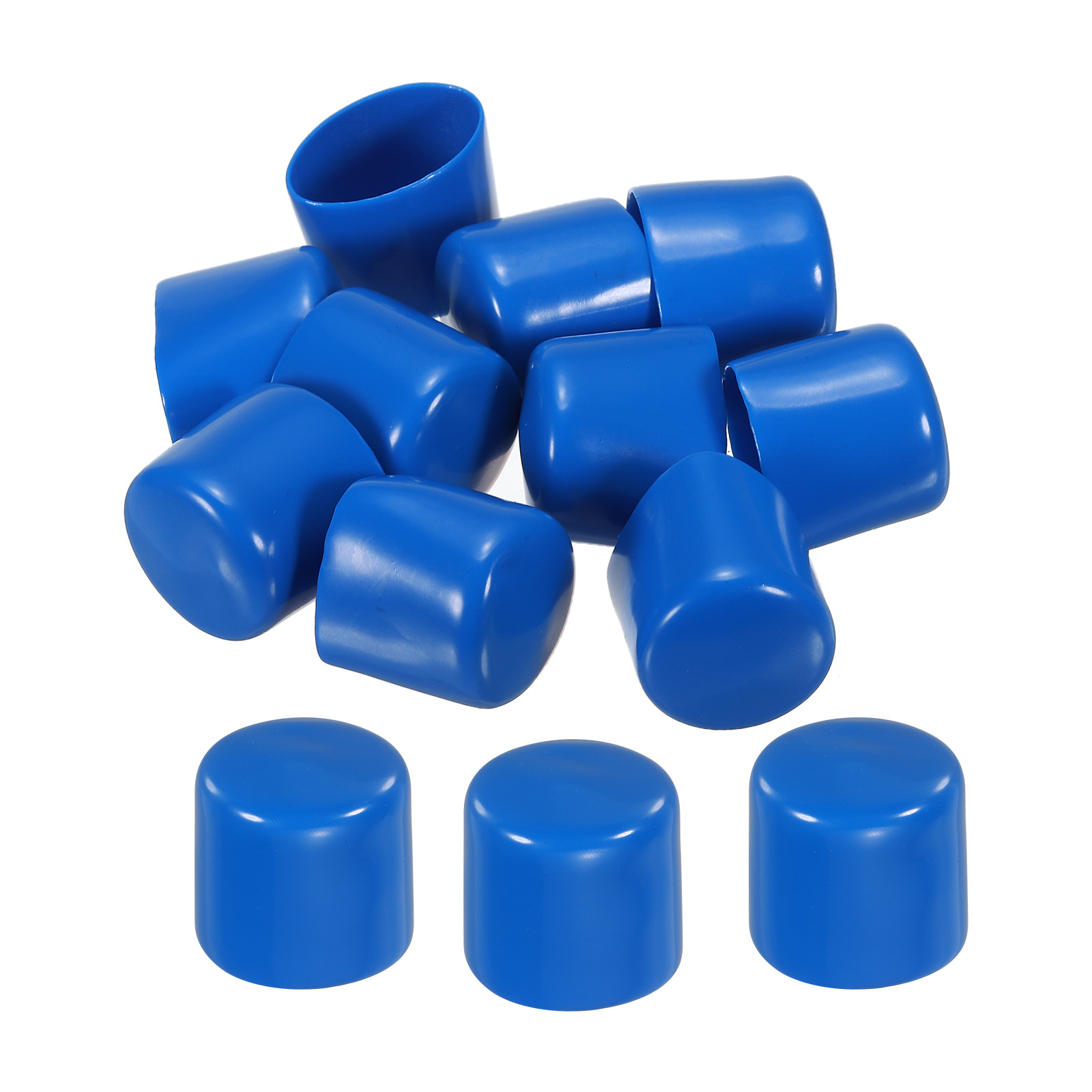 10pcs Rubber End Caps Cover 28mm Vinyl Screw Thread Protector Round PVC ...