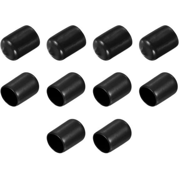 10pcs Rubber End Caps Vinyl Round End Cap Cover Screw Thread Protectors ...