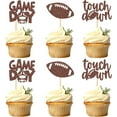 10pcs Rugby Ball Cupcake Topper Touch Down Game Time Cupcake Picks ...