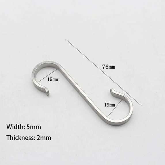 10pcs S Hooks Metal S Shape Hooks Heavy Duty 304 Stainless Steel Flat ...