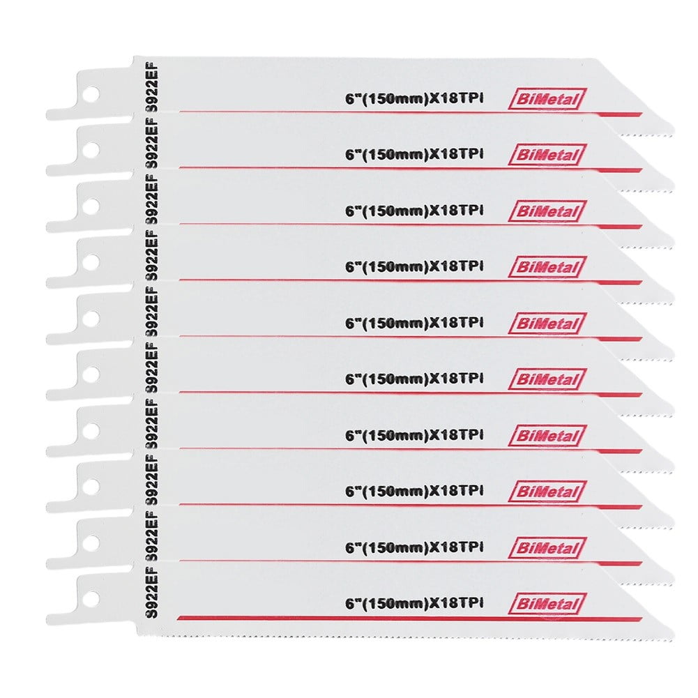 10pcs S922EF Reciprocating Saw Blade 6" Bi-metal Saber Saw Handsaw ...