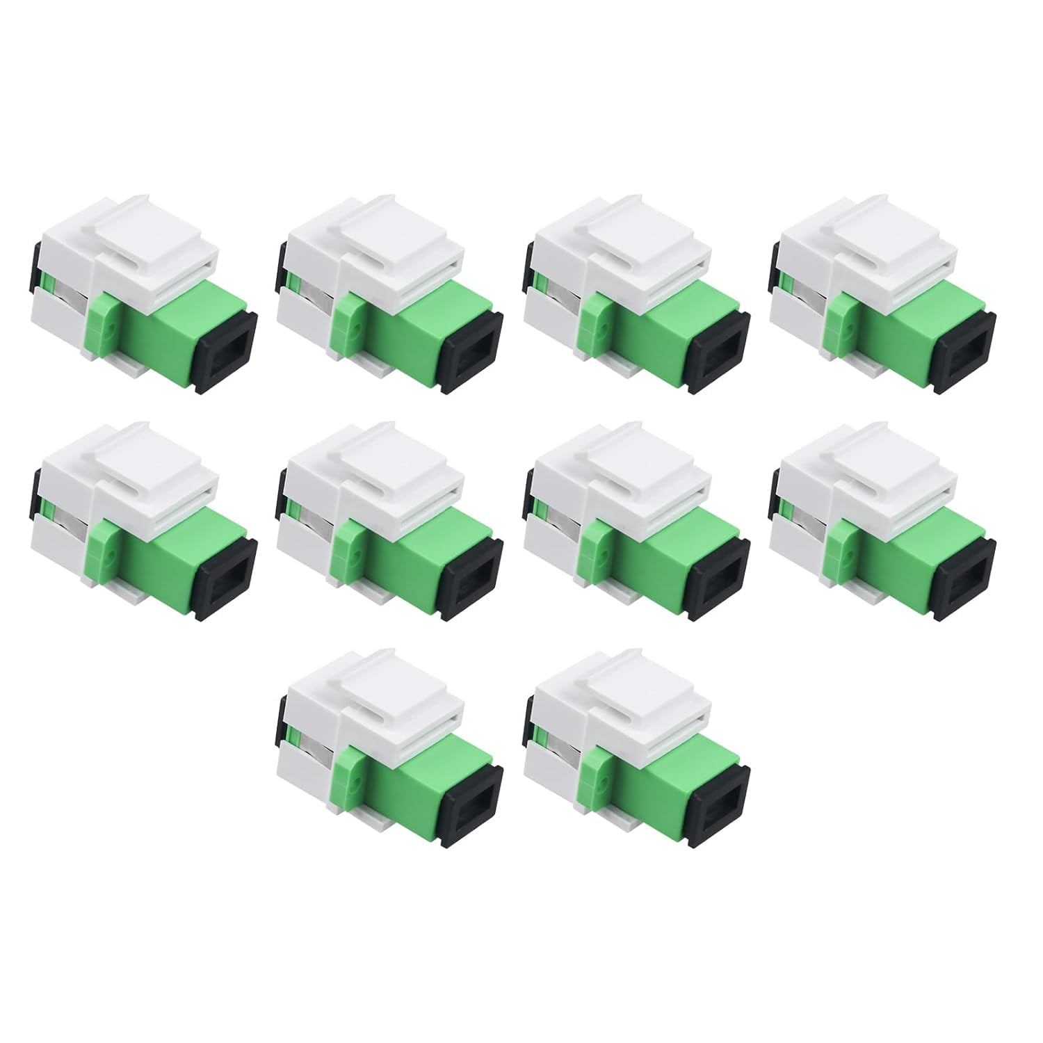 -10pcs SC/APC Fiber Optic Coupler Keystone Jack Modular for Patch ...