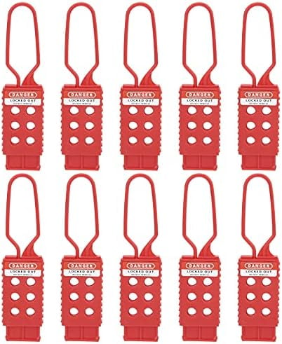 10pcs Safety Lockout Tag Hasp, 6‑Hole Insulating High‑Strength Nylon ...
