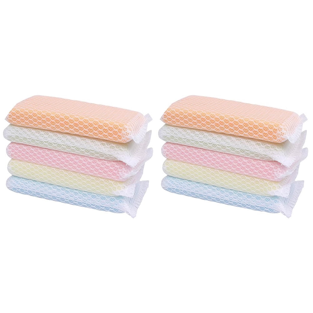 10pcs Scouring Pad SEeage Scrubber Cleaning Dishcloth Kitchen Dish ...