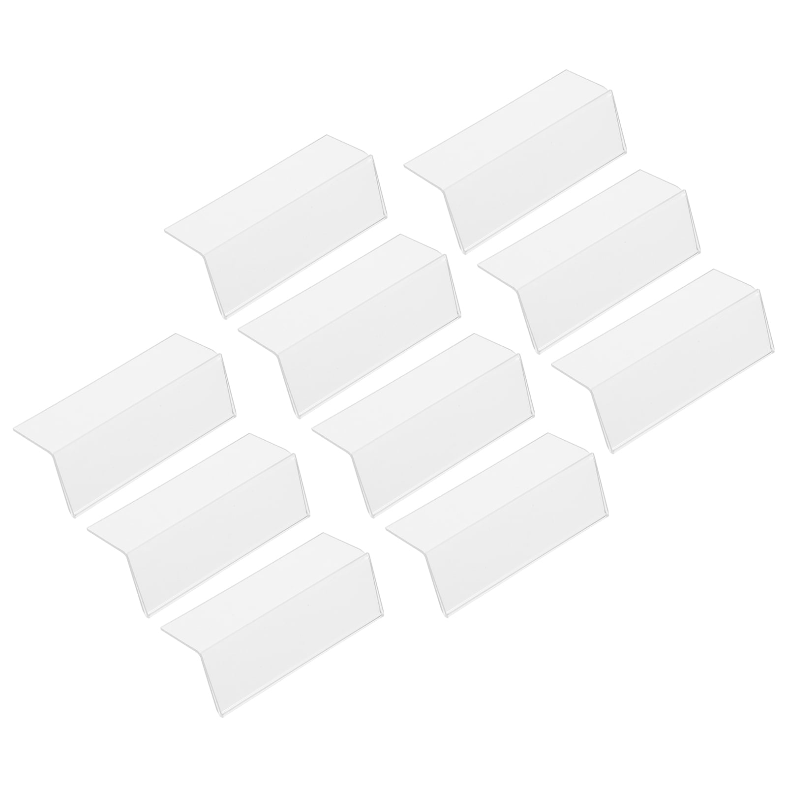 10pcs Self Adhesive Shelf Label Holders Clear Acrylic Price Tag Display ...