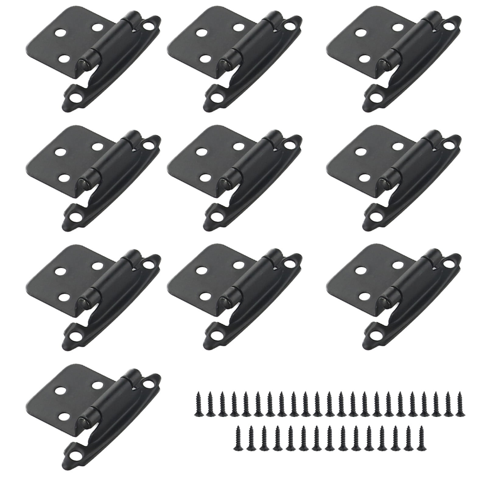 10pcs Self Closing Overlay Flush Cabinet Hinge Heavy Duty Door Cupboard ...