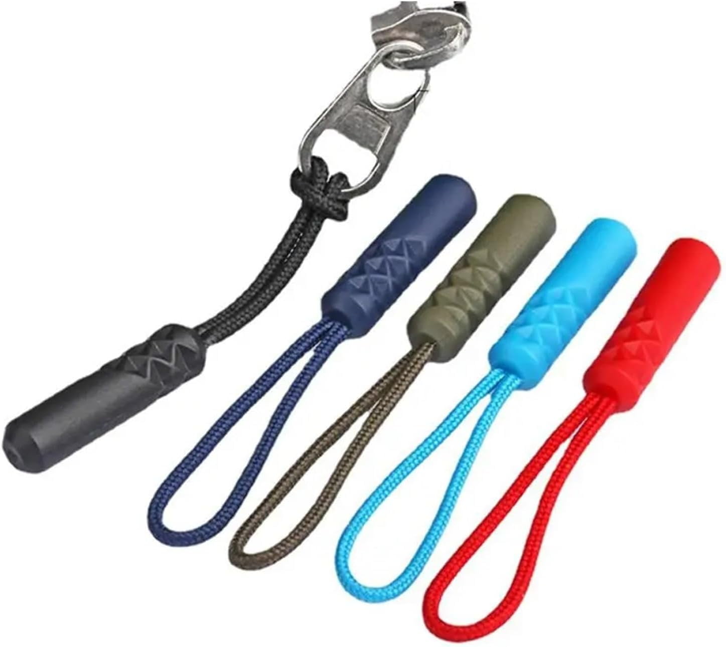 10pcs/Set 10 Color Zippers Pull Puller End Fit Rope Tag Replacement ...