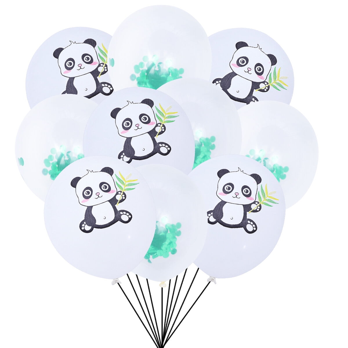 10pcs/Set 12inch Panda Printed Latex Balloon Sequins Balloons Kits Home ...