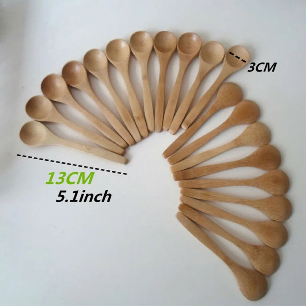 10pcs/Set Wooden Honey Spoon Ecofriendly Household Tableware Bamboo ...