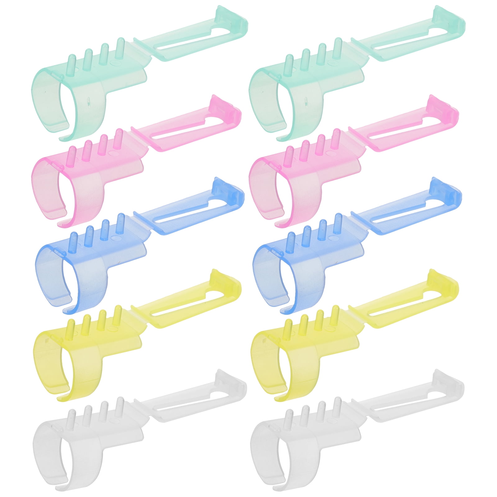 10pcs Sewing Knitting Rings Decorative Finger Rings Creative Shaped ...