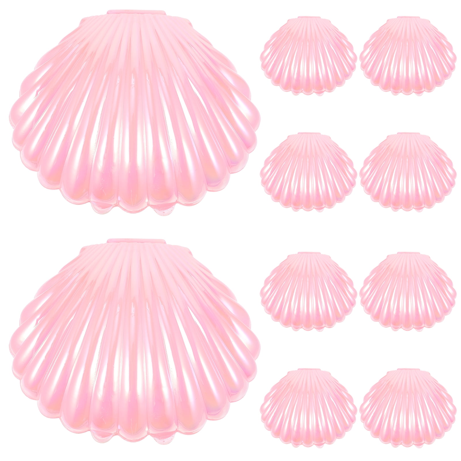 10pcs Shell Candy Storage Boxes Seashell Candy Boxes Plastic Wedding ...