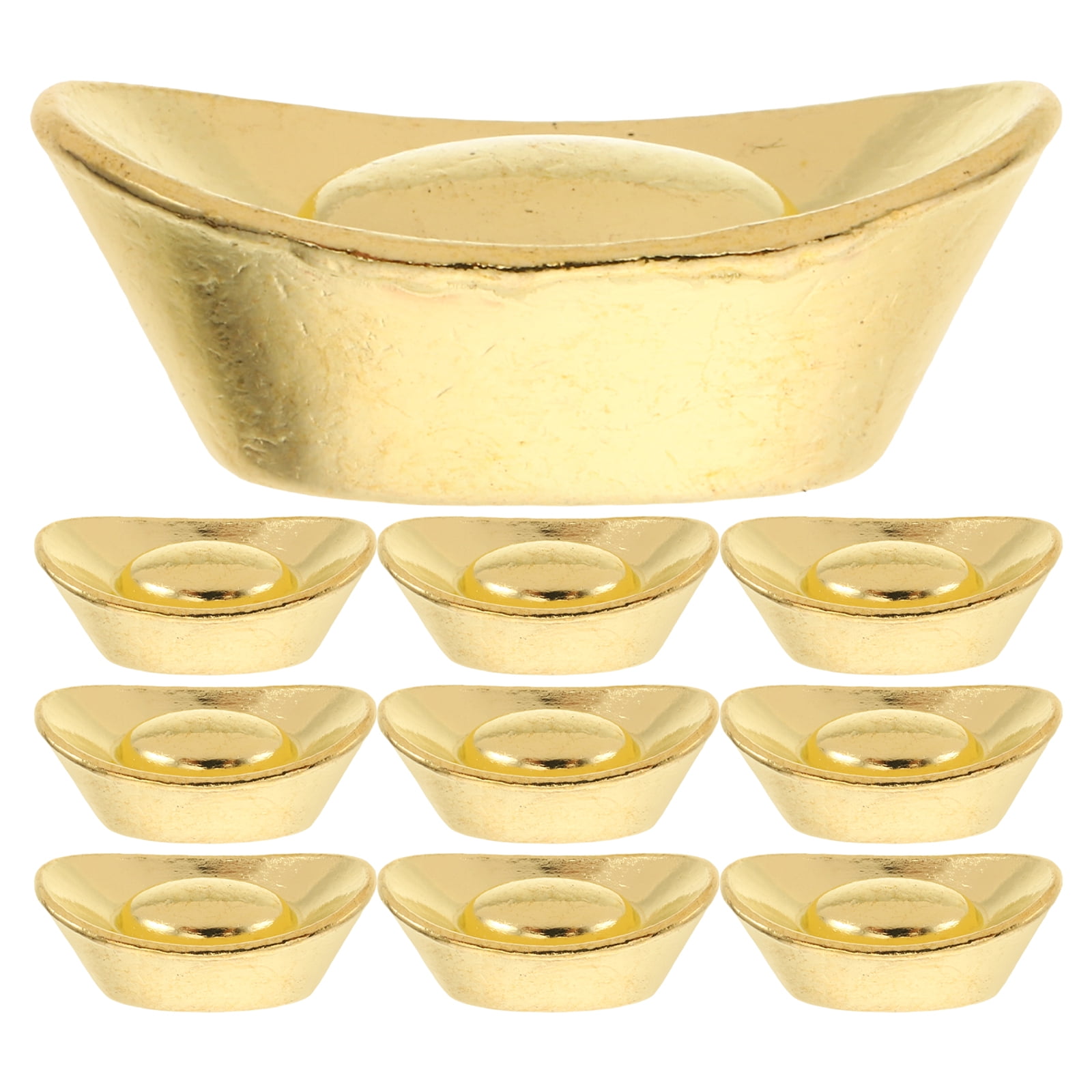 10pcs Shop Showcase Decor Ingot Ornament Mini Ingot Decor Small House ...