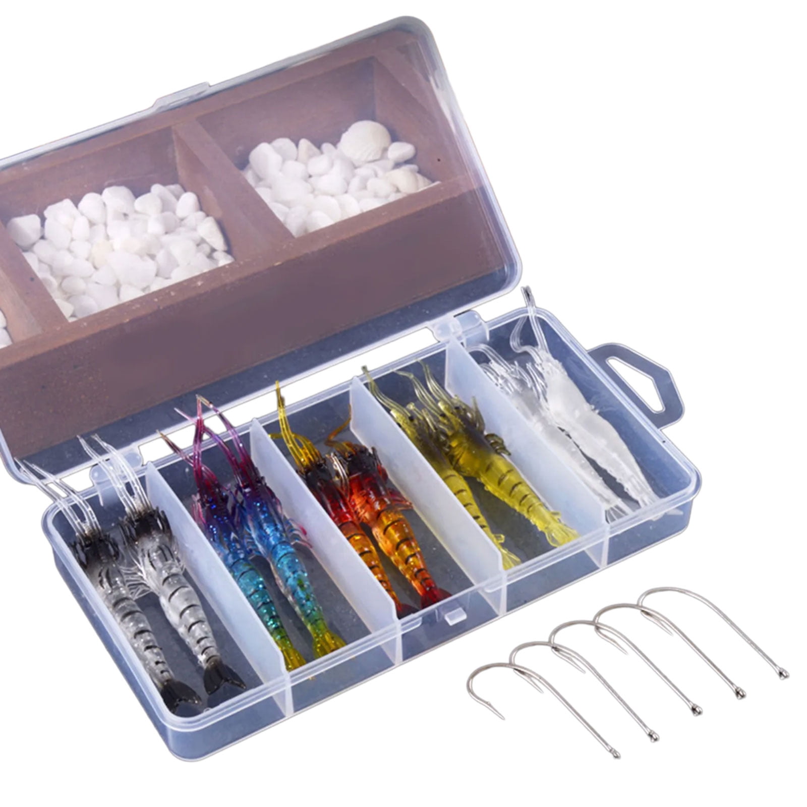 10pcs Silicone Artificial Baits Soft Shrimp Lures Fishing Lures Jigs ...