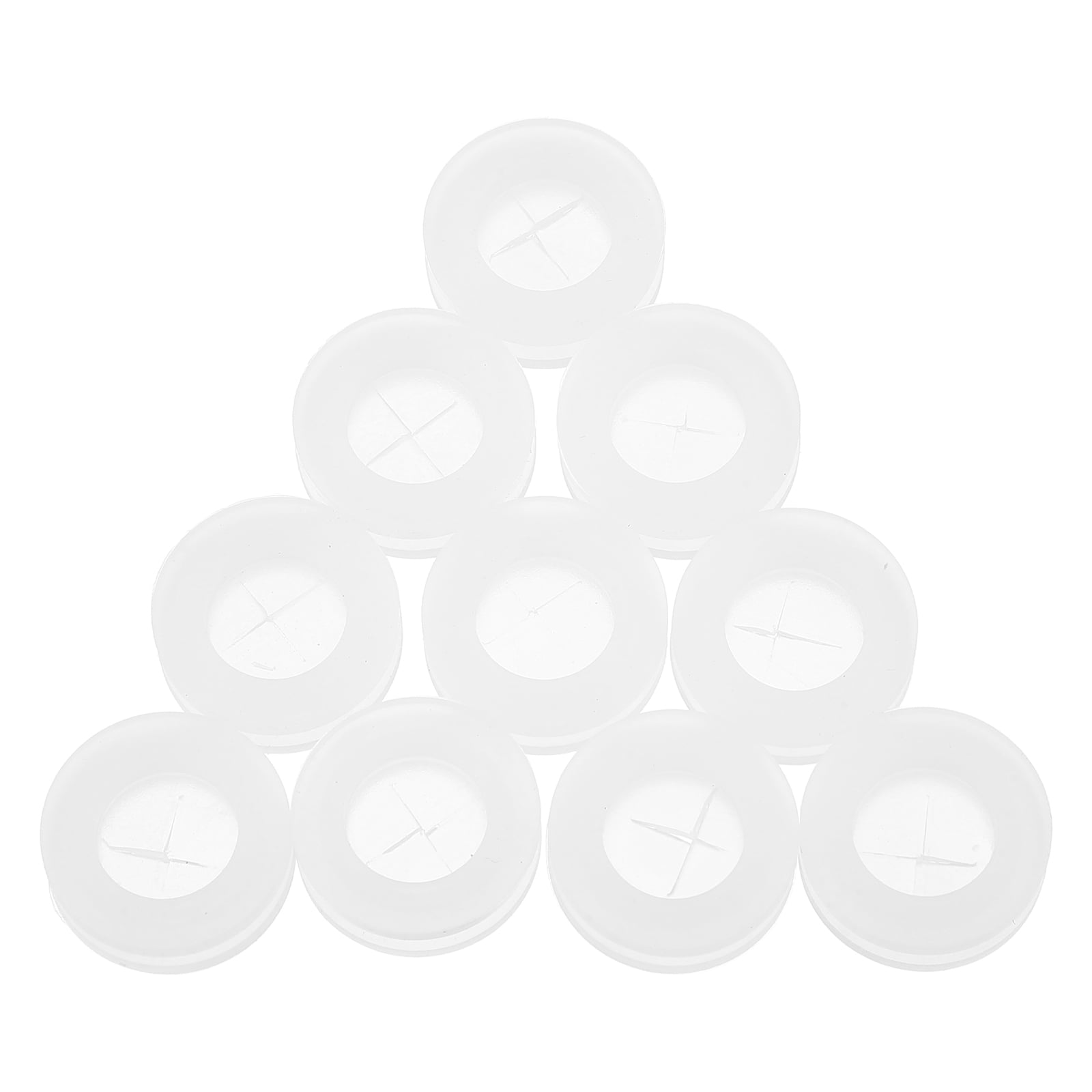 FUEENIRVA 10Pcs Silicone Straw Hole Plugs Transparent for Mason Jars ...
