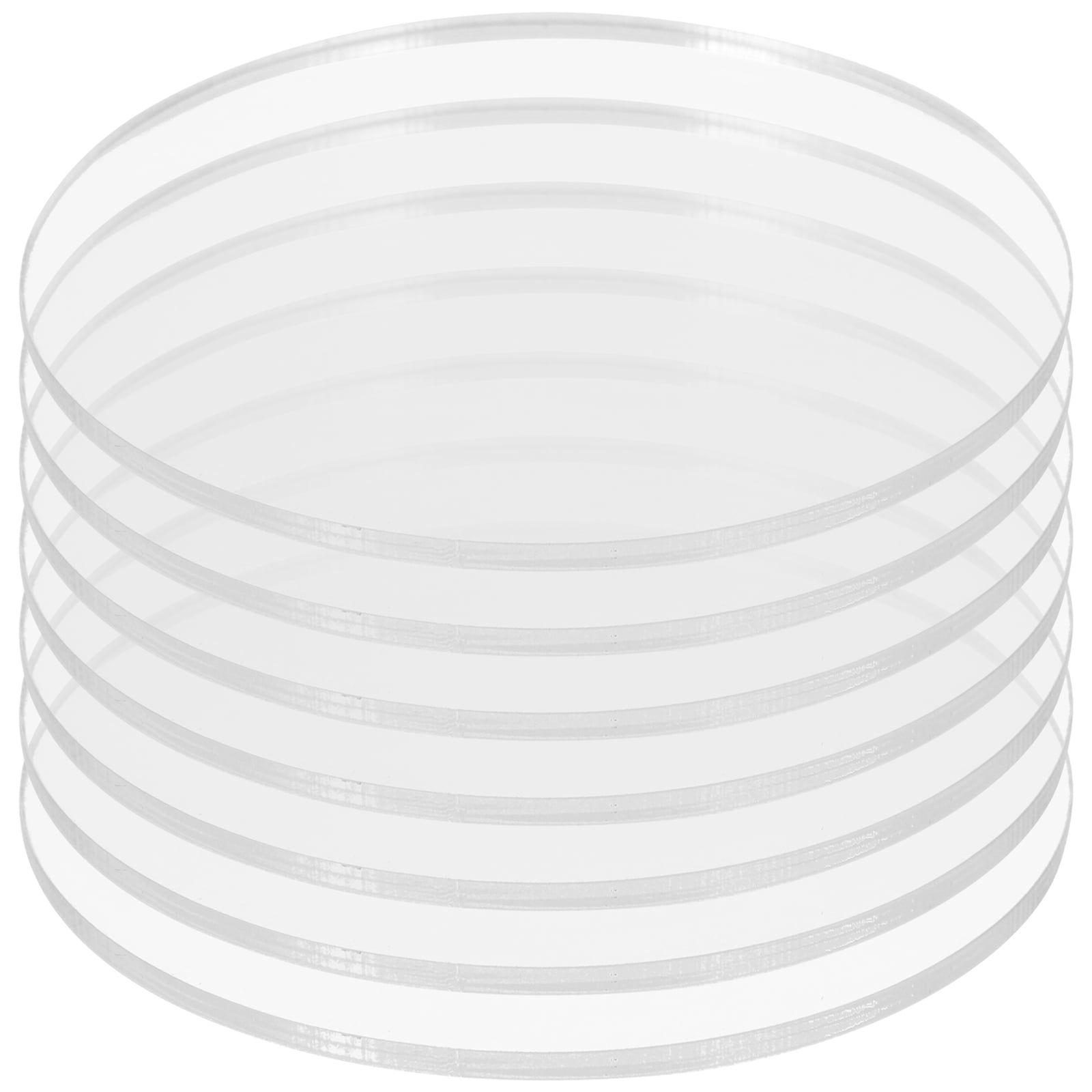 10pcs Simple Acrylic Miniature Base Mini Circular Base Mini Round Dolls ...