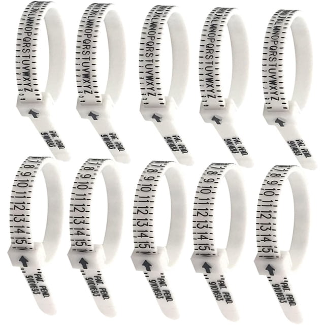 10pcs Sizer Finger Measuring Measure Measurement Gauge Sizers Measurer ...