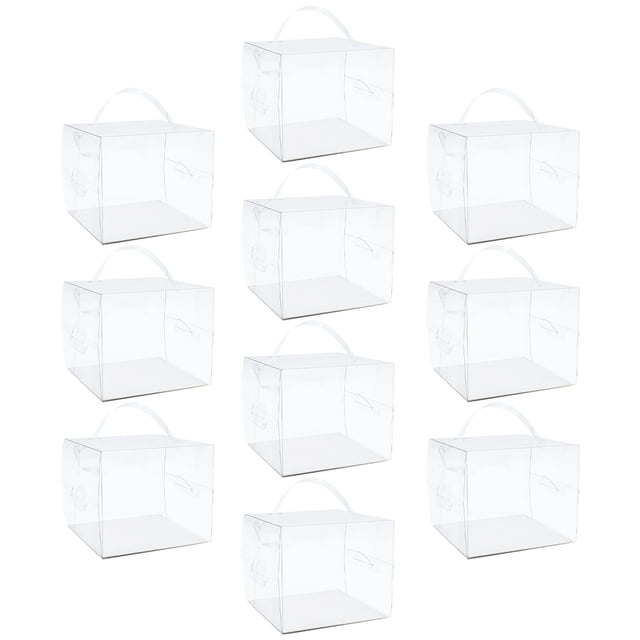 10pcs Small Cake Containers Transparent Boxes Bakery Containers Cake ...