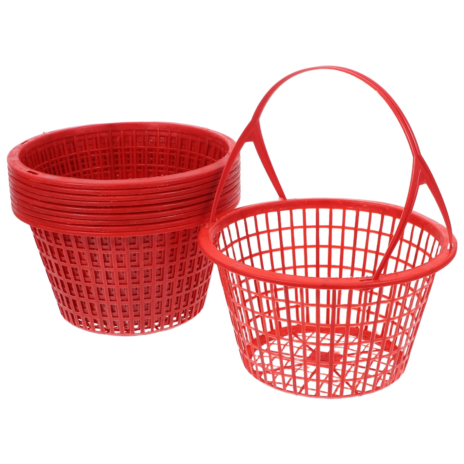 10pcs Small Fruit Basket Strawberry Cherry Basket Plastic Handle Basket ...