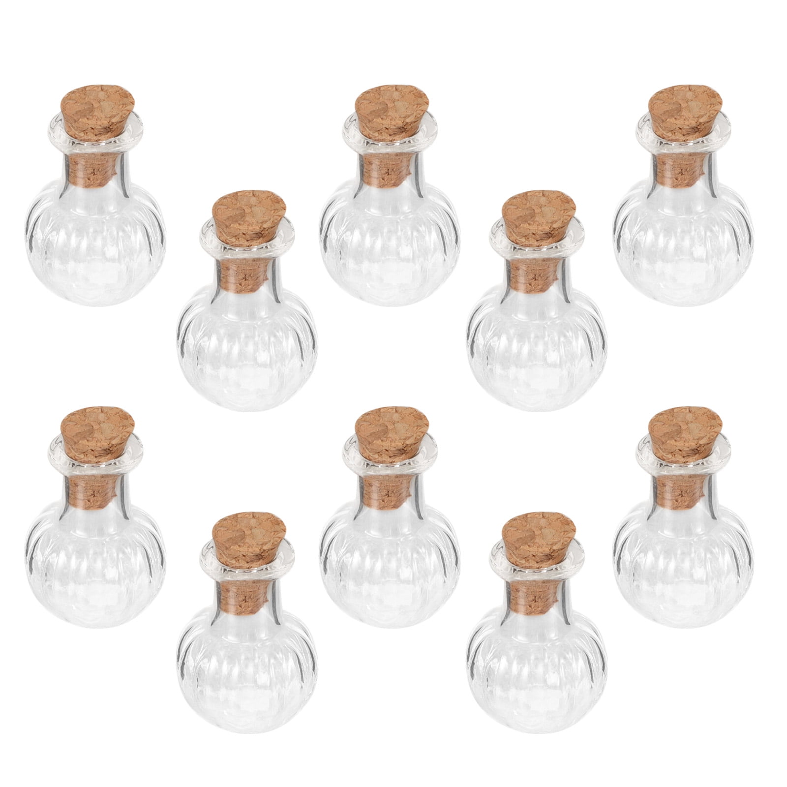 10pcs Small Glass Bottles With Cork Lids Mini Glass Wishing Bottles ...