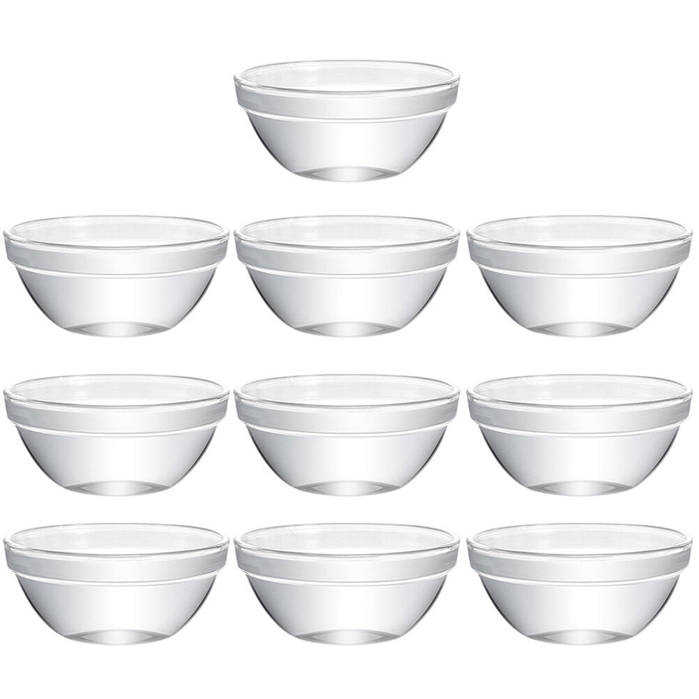 10pcs Small Glass Bowls Prep Bowls Stackable Bowls Salad Dessert ...