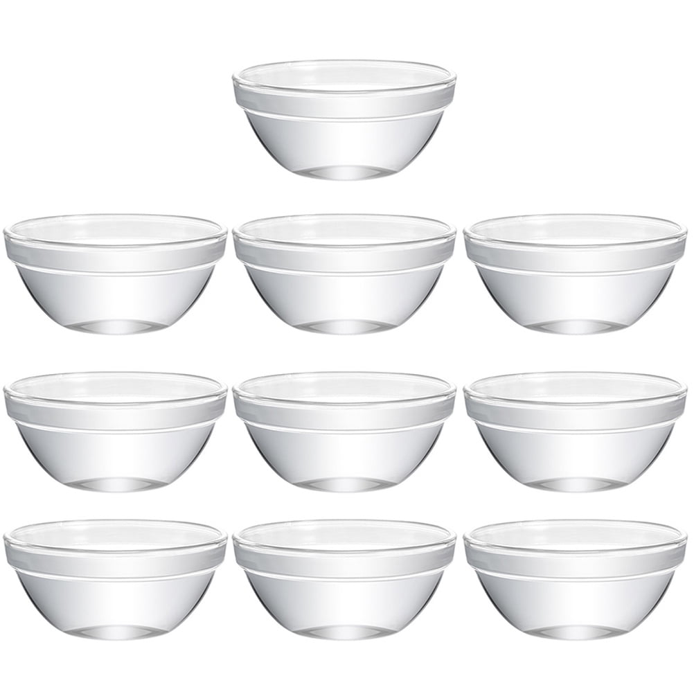 10pcs Small Glass Bowls Prep Bowls Stackable Bowls Salad Dessert ...