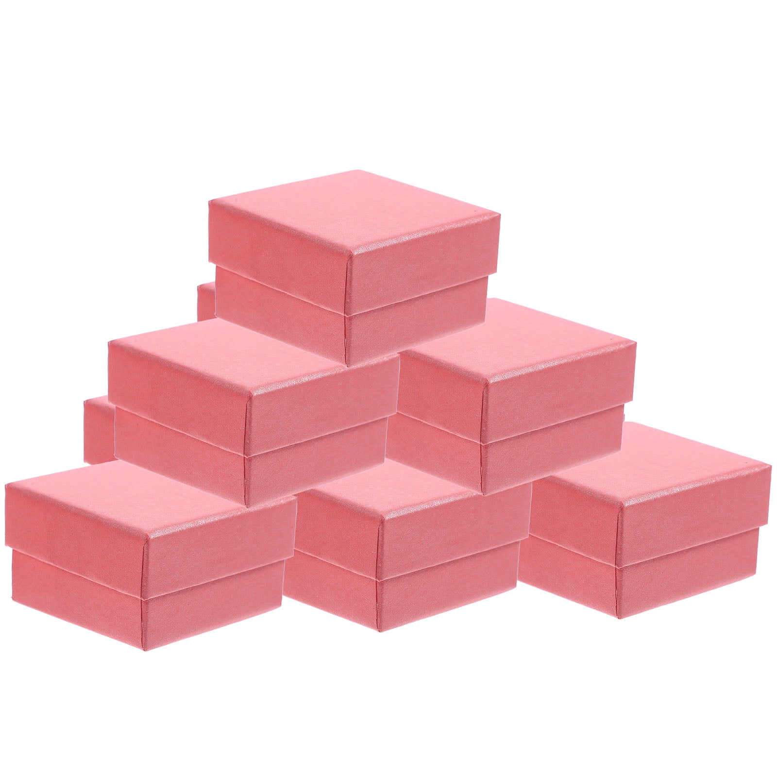 FUEENIRVA 10Pcs Small Pink Jewelry Boxes with Lid Design and Sponge Pad ...