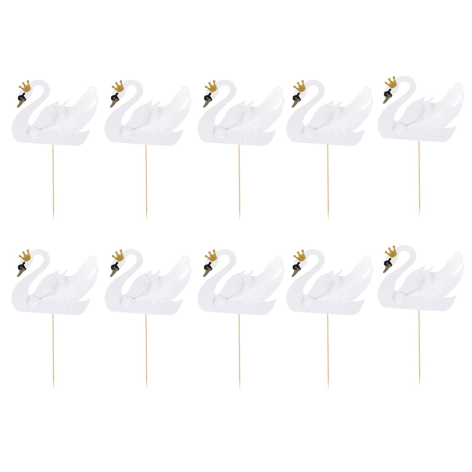 Swan Cake Toppers Frosting Icing Decorations