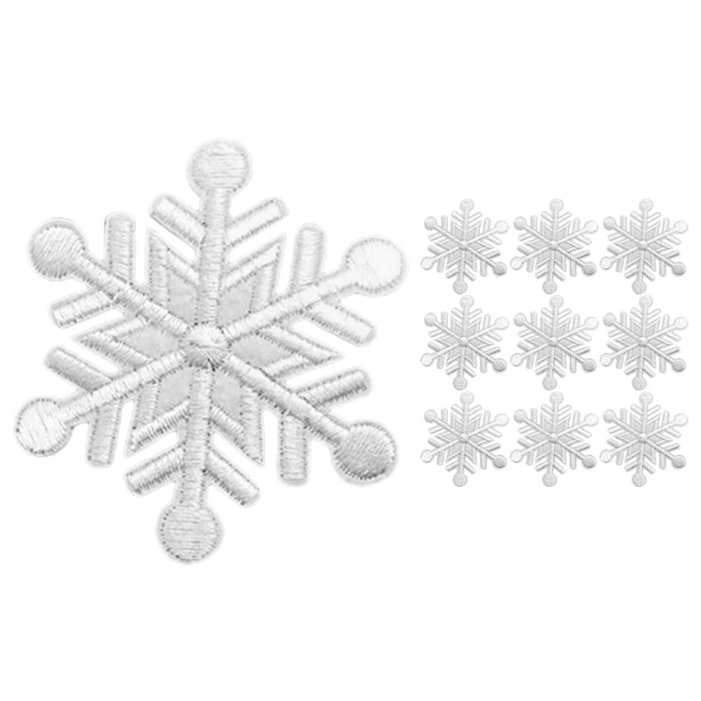 10pcs Snowflake Shaped Sewing Patches Bag Stickers DIY Cloth Appliques ...