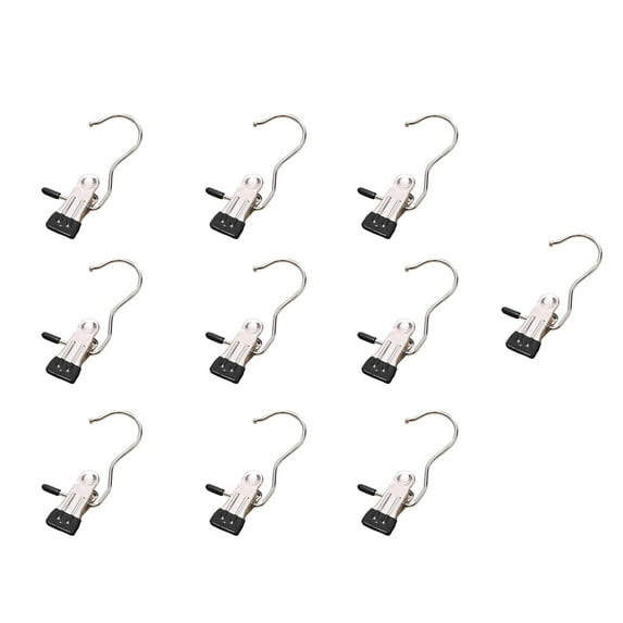 10pcs Space Saving Clothespin Hat Pants Storage Hanging Travel Hook 360 ...