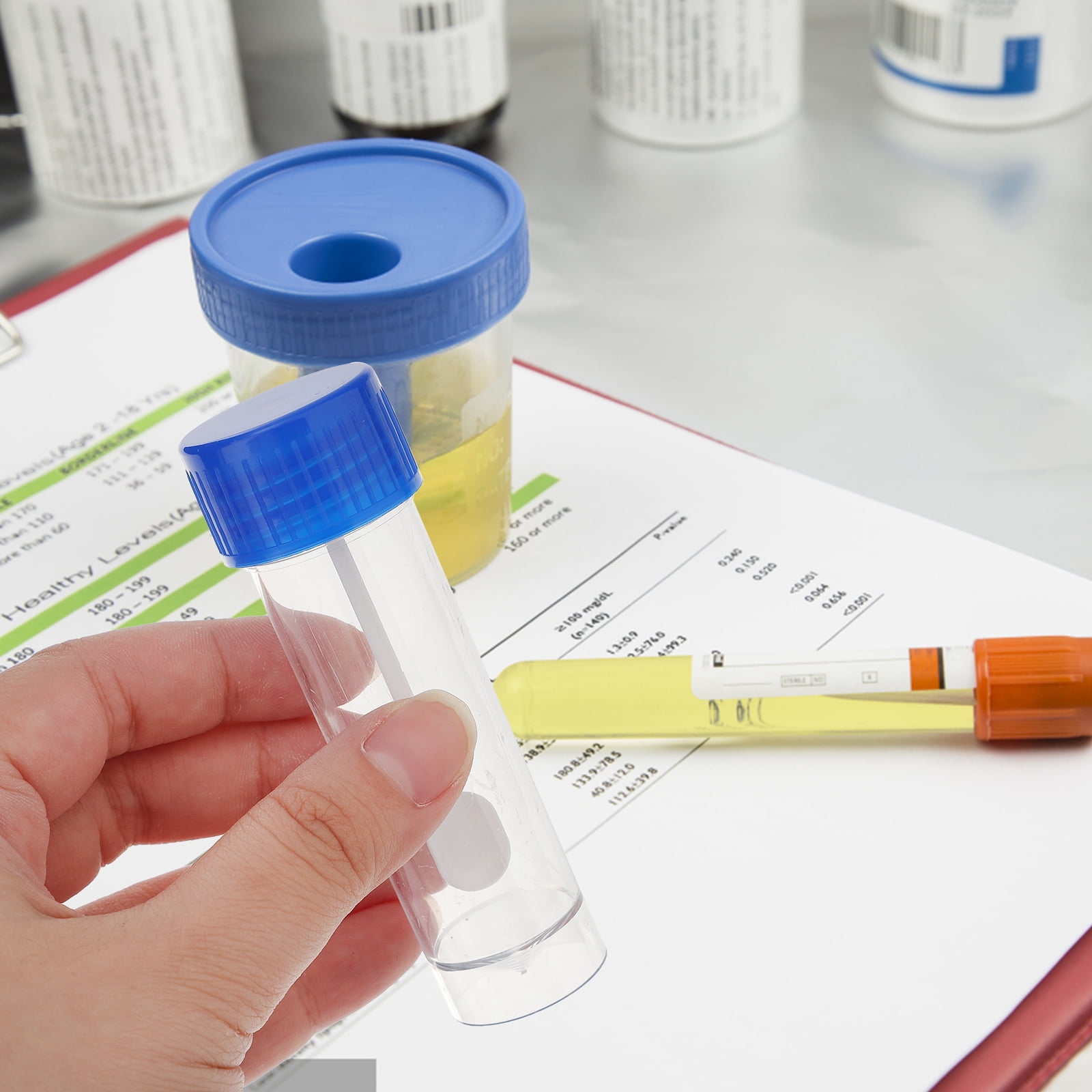 10pcs Specimen Cup Stool Container: 25-30ml Specimen Cups Stool ...