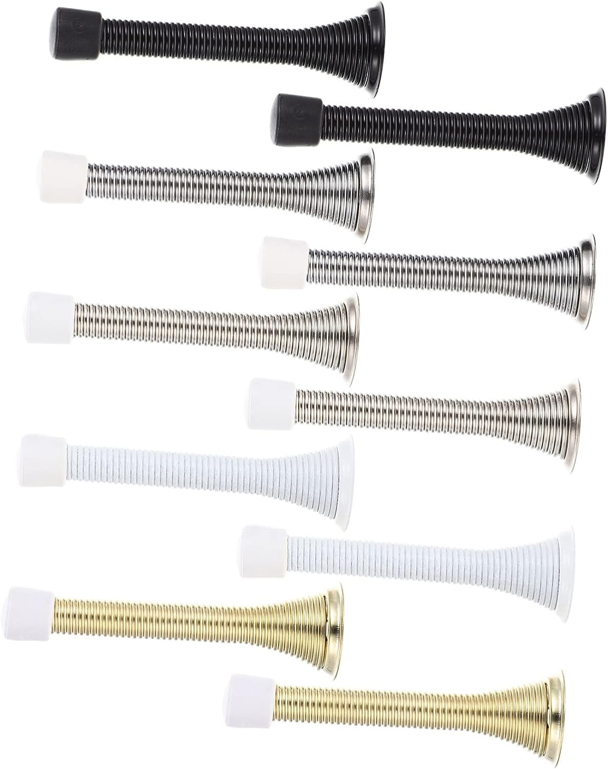 10pcs Spring Door Stop Bendable Door Stopper Wall Protector Stoppers ...