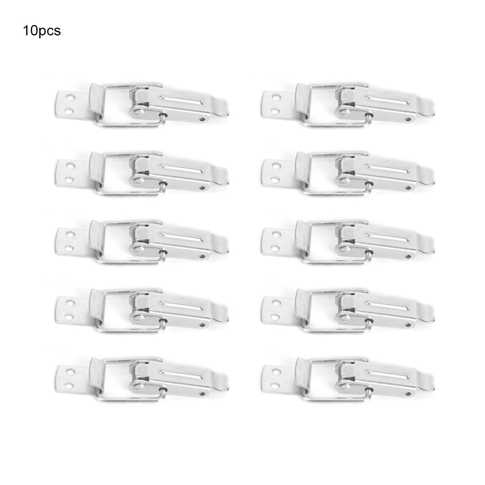 10pcs Spring Hasp Lock Buckle Wooden Chest Box Toggle Latch Catch Zinc ...