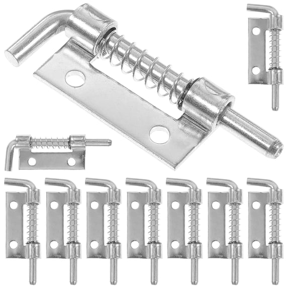 10pcs Spring Loaded Latch Barrel Bolt Latch Gate Spring Loaded Locking ...