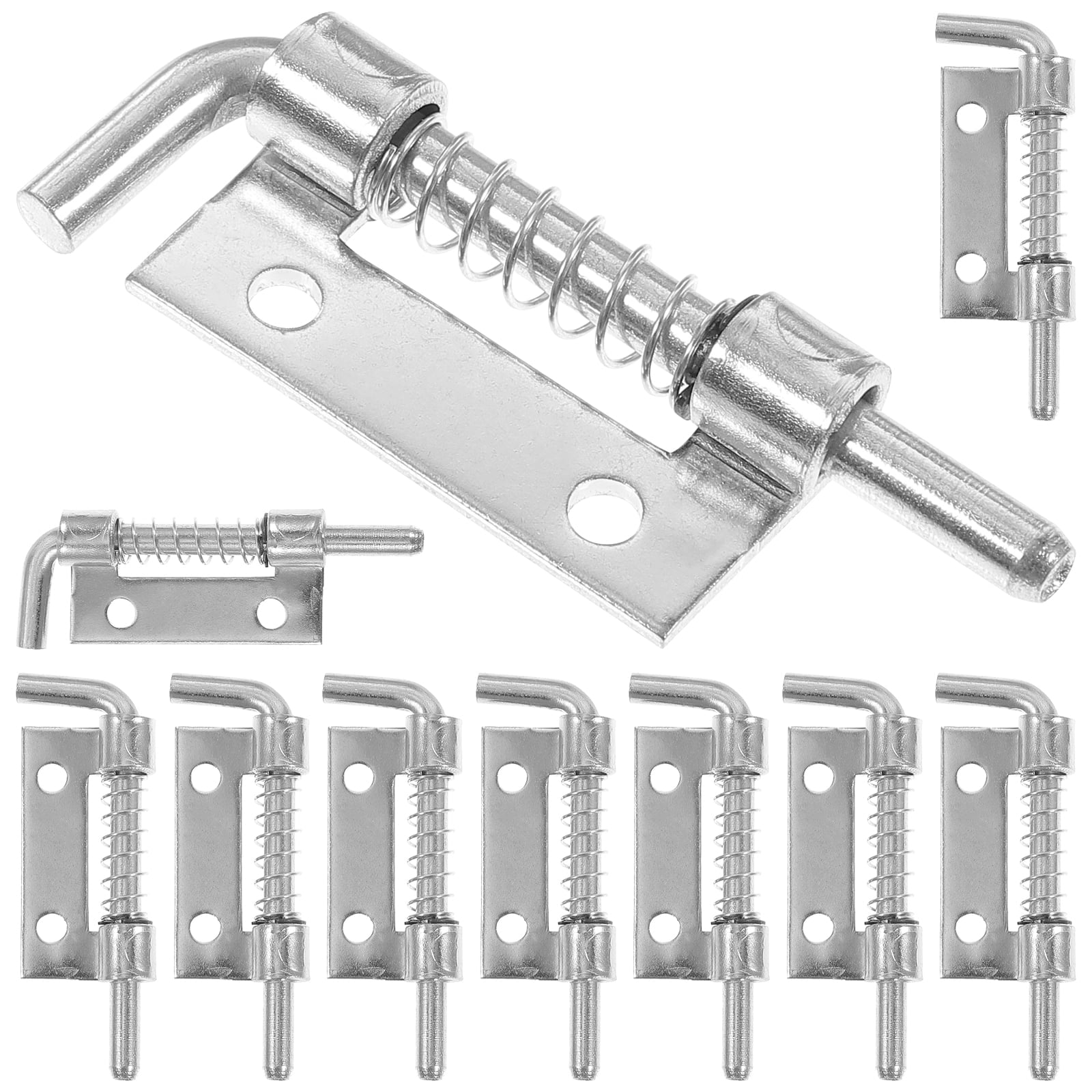 10pcs Spring Loaded Latch Barrel Bolt Latch Gate Spring Loaded Locking ...