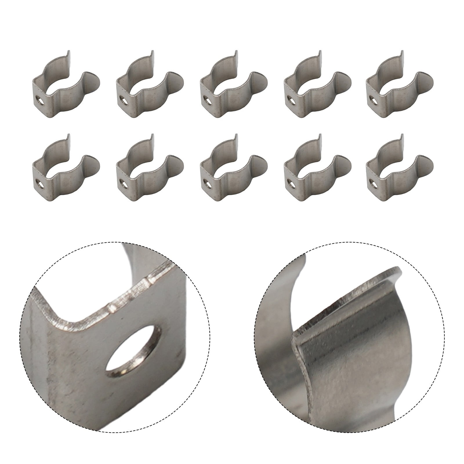 10pcs Spring Terry Clips Stainless Steel Narrow Base Tools 6mm-28mm ...