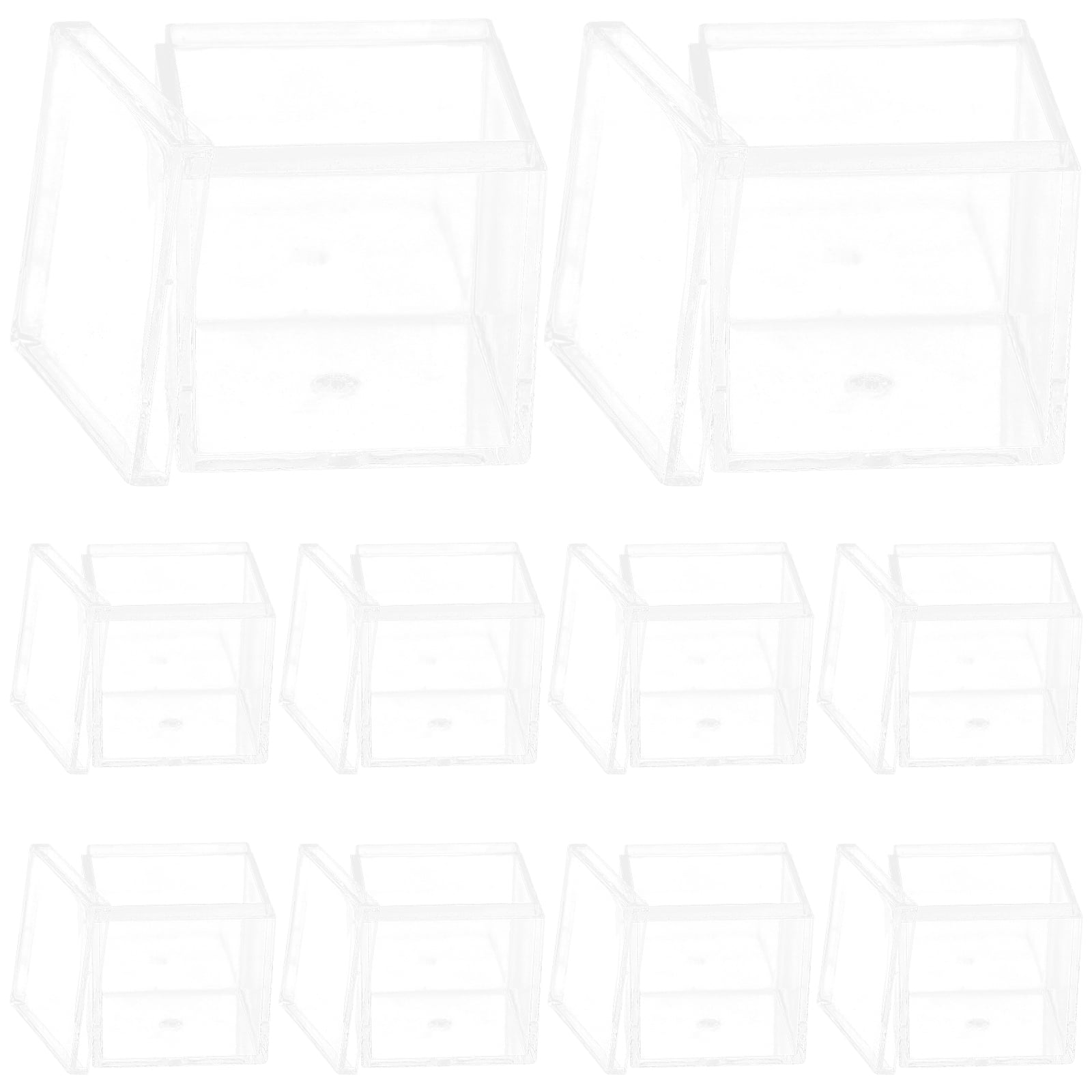 10pcs Square Packing Boxes Clear Plastic Box for Candy Party Favors ...
