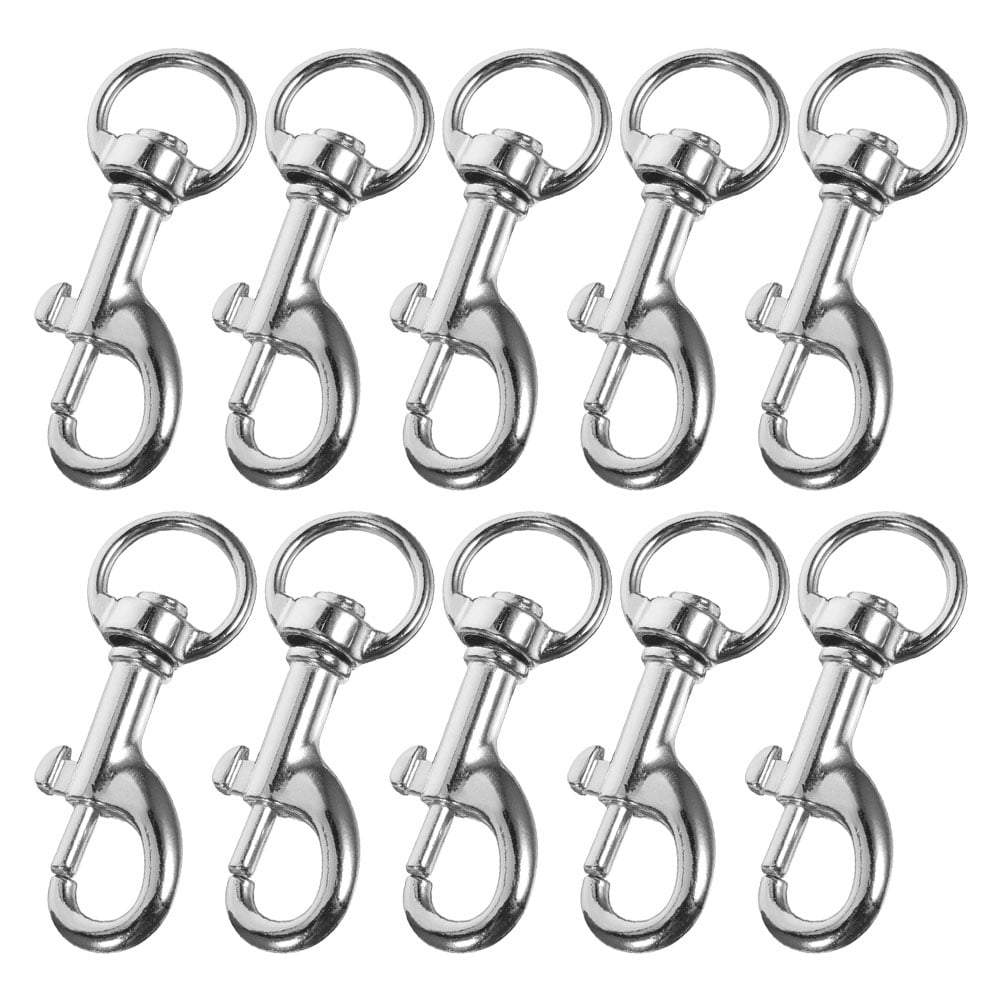 10pcs Stainless Steel Clasp Hook Swivel Snap Hook Plastic Swivel Snap ...