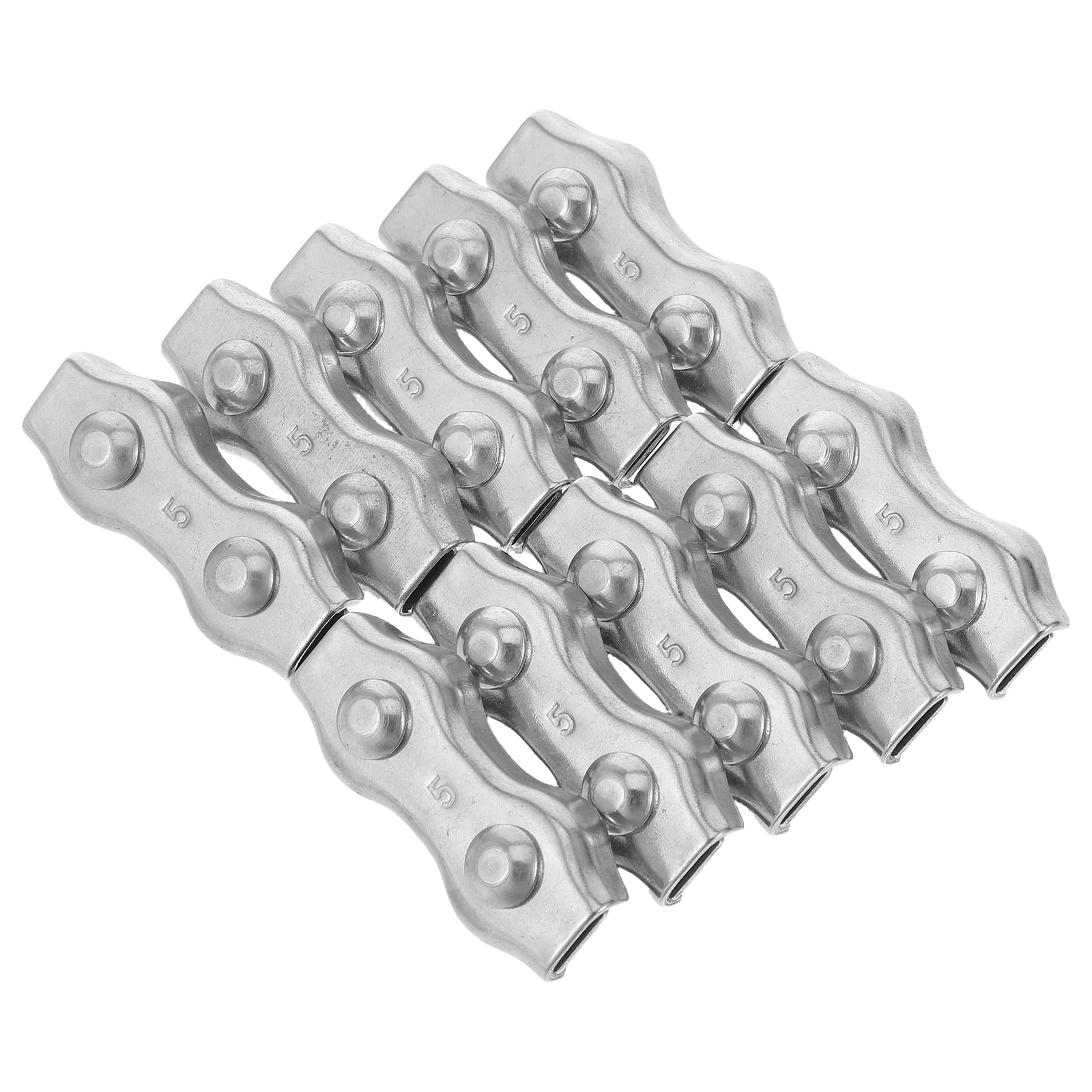 10pcs Stainless Steel Double Plate Wire Rope Clips Cable Clamps for ...