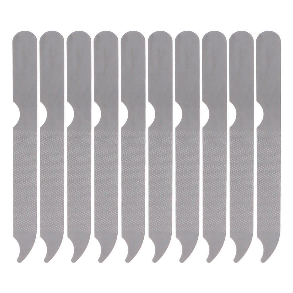 10pcs Stainless Steel Metal Nail Art New Pedicure Tool Dual Sided File ...